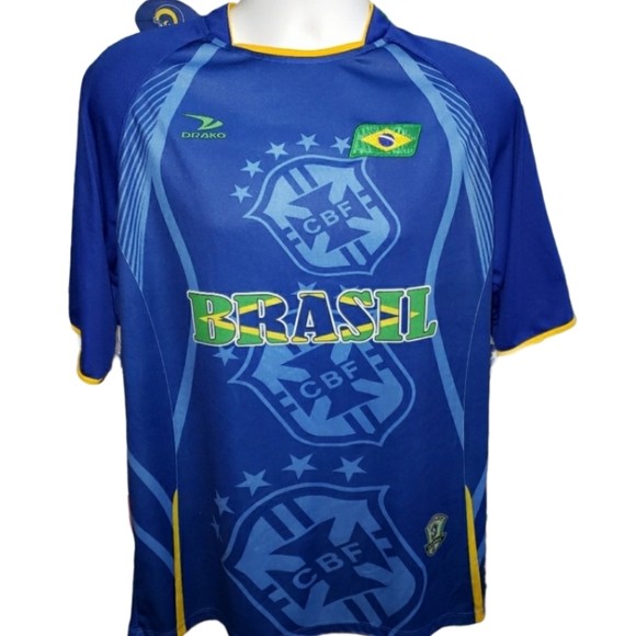 Drako | Shirts | Brazil Soccer Jersey Drako Futbol Shirt Blue Athletic ...